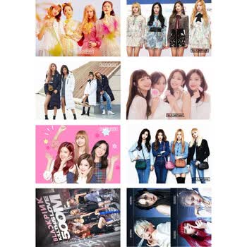 blackpink朴彩英LISA时代少年团周边签名海报8张高清挂画墙贴 朴彩英海报(8张照片随机)