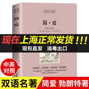 正版 简爱 英文原版书+中文原版经典文学名著小说 图书 简·爱读名著学英语英汉互译双语读物中英文对照 读名著学英语 简爱