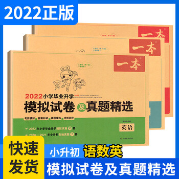 2022版开心一本小学毕业升学考卷大集结模拟试卷及真题精选语文数学英语六年级总复习小升初名校冲刺模拟 模拟试卷及真题精选 语数英