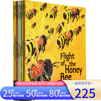 自然故事书套装 英文原版绘本 Walker  Nature Story Books Set 1 儿童科普自然百科读物 彩图10册 动物鱼类两栖昆虫哺乳鸟类