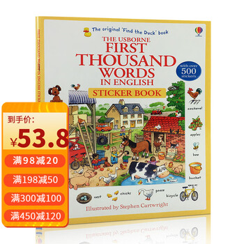 英文原版 1000个单词贴纸书 Usborne First Thousand Words 
