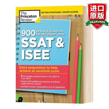 英文原版 SSAT和ISEE高级考试900道练习题第二版 900 Practice Questions for the Upper Level SSAT & ISEE, 2nd Edition 预售