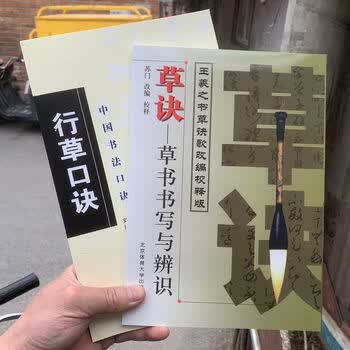行草口决+草书书写与辨识【2册】草书字帖 书法入门教程