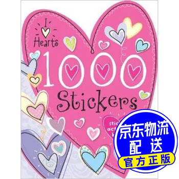 1000 Stickers I Love Hearts