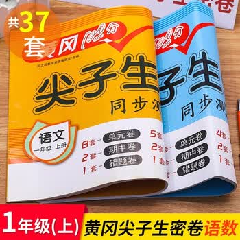 黄冈尖子生密卷一年级上册语文数学全套测试卷 小学课本教材同步练习期中测试卷一年级期末试卷总复习测试 尖子生密卷1上语文+数学