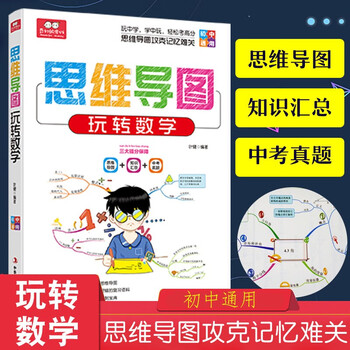 思维导图玩转数学初中数学知识大全中学生数学强化训练初中数学解题技巧数学知识清单应用题思维