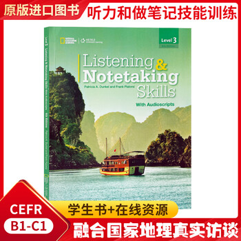 原版第四版美国国家地理 Listening & Notetaking Skills 1 2 3 级 B1-C1英语听力提升与笔记技巧专项初高中大学PET/FCE听力训练 3级别（C1）