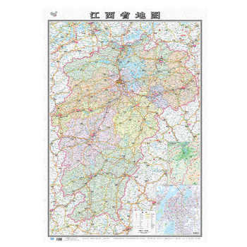 2022年新版 江西省地图 1.1米*0.8米  高清覆膜 政区交通地形 无杆贴图