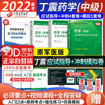 药学中级2022丁震原军医版 应试指导考点串讲+模拟5套卷+冲刺4套卷 主管药师 可搭配人卫版教材