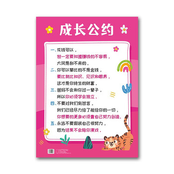 家训家规系列墙贴 成长公约