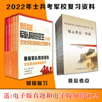 军考2022部队士兵考军校当兵教材高中毕业入伍复习资料部队院校文化科目统考综合考士官模拟试卷模拟