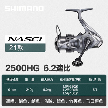 SHIMANO新款禧玛诺NASCI纳西纺车轮渔轮远投斜口路亚轮渔轮日本 21款2500HG【图片 价格 品牌 报价】-京东