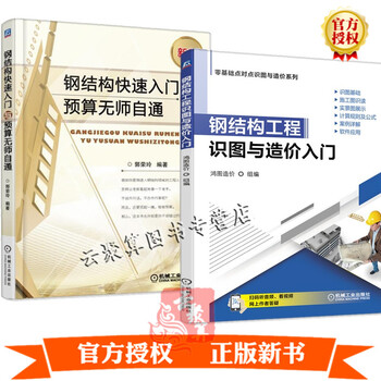 2册 钢结构工程识图与造价入门+钢结构快速入门与预算无师自通 建筑钢结构钢构件工程定额工程量清单计价