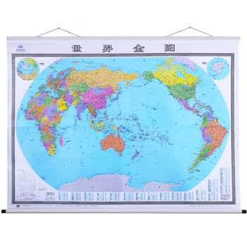 世界中国地图 2米*1.5米 卷轴版 办公挂图 世界地图