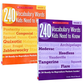 五六年级需要掌握的240个英文单词240 Vocabulary Words Kids Need