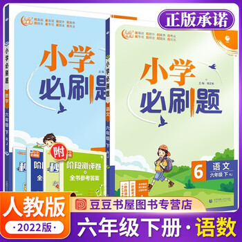 版本科目选】小学必刷题六年级上下册语文数学英语同步练习题册 下册语文数学2本 人教版 天天练