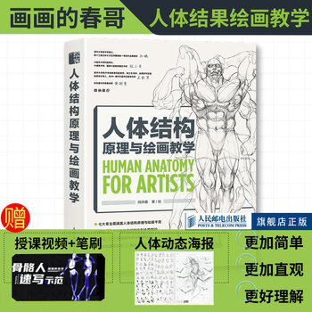 【官方随机掉落签名】画画的春哥人体结构原理与绘画教学 艺用人体人体结构基础教程解剖伯里曼游戏动