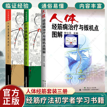 人体经筋中医书三册 人体经筋循行地图解剖图谱图解学习人体经筋解剖及筋结点人体经筋病治疗与扳机点图解薛H