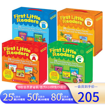 Scholastic儿童认知启蒙 First Little Readers level ABCD我的阅读小套装100册合售3-4-5-6-7-8岁学习英文入门学习英文小读者