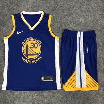潮穿搭篮球服套装透气背心库里30号球衣真两件T恤情侣球服定制diy 蓝色库里30上衣+短裤 2XL(身高170-175cm)