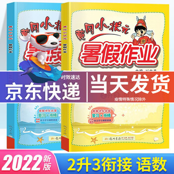 2022黄冈小状元二年级暑假作业下册语文数学全套部编人教版小学2升3黄岗暑假衔接教材同步练习册