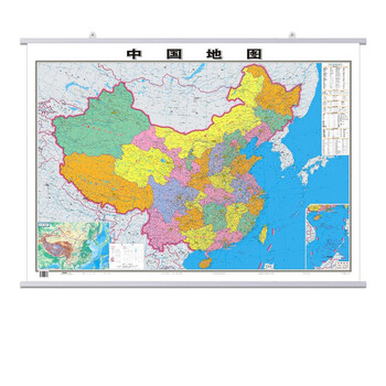 【高清升级版】中国地图挂图2022新版 世界地图挂图 1.1*0.8米 双面防水覆膜 中华人民共和国 中国地图