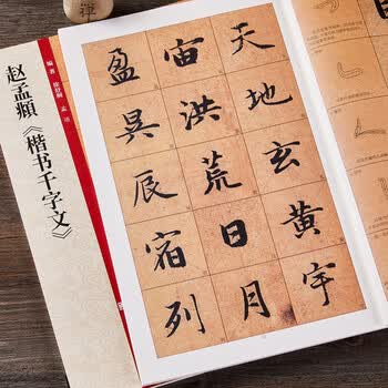 赵孟頫楷书千字文放大版 赵孟俯赵体楷书毛笔书法字帖墨迹本附带教程技法解析