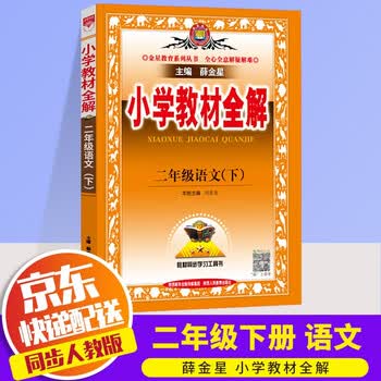 2022新版薛金星小学教材全解二年级下册语文配套部编人教版小学生2年级下同步课本书教材完全解读辅导书