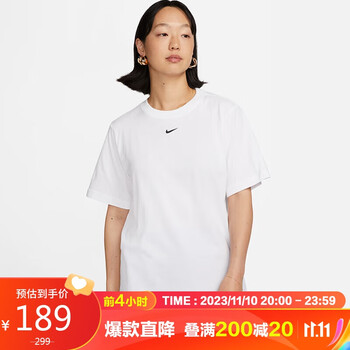 【耐克FD4150】耐克NIKE夏季运动T恤女子宽松舒适TEE ESSNTL LBR短袖FD4150-100白M【行情 报价 价格 评测】-京东