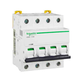施耐德电气 iC65空气开关微型断路器400/230VAC C1~80A 1P/2P/3P/4P A9F18401 4P C1A 400VAC ...