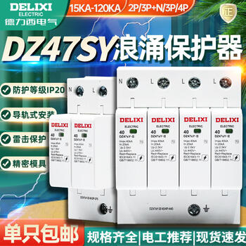 DZ47sY 2P4P浪涌保护器20防雷器40避雷器65KA电涌275385440 40KA 4P 440V【图片 价格 品牌 报价】-京东
