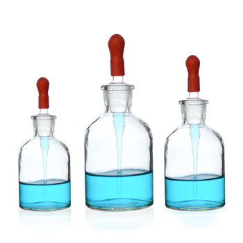 白滴瓶 棕滴瓶30 60 125ml 玻璃滴瓶 附胶帽 白色棕色玻璃点滴瓶化学生物实验器材实验室用品 白滴瓶60ml