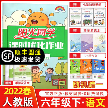 2022春季 阳光同学课时优化作业六年级语文下册统编人教版 小学六年级下册语文教材同步练习册课时作业本