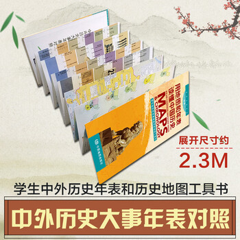 2021用地图和年表读懂中国历史 中国历史长河图 便携版 折叠版中国世界历史年表时间轴正