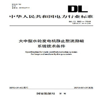 DL/T 583—2018 大中型水轮发电机静止整流励磁系统技术条件 （代替DL/T 583—2