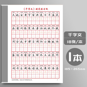 常用3000字钢笔字帖小学生练字专用儿童描红硬笔书法练字本神器一年级三年级成人楷书入门基础训练临摹申论练字帖练习模板每日一练 千字文字帖