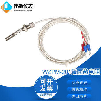 端面热电阻WZPM-201轴瓦测温探头pt100温度传感器螺纹热电阻轴承 PT100(1米引线)M8*0.75【图片 价格 品牌 报价】-京东