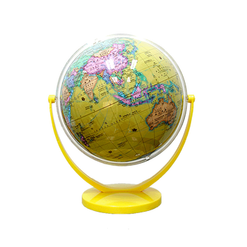 YTS 星球地图 军事地理地球仪系列 20cm中英文政区海洋黄版地球仪 万向