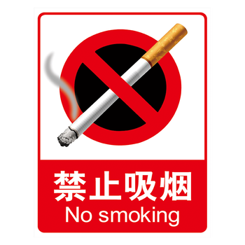 禁烟公益广告文化宣传画挂图标语海报禁止吸烟您已进入无烟场所控烟招贴画覆膜防水贴纸TYH TYH31 禁止吸烟标识 120*80厘米 覆膜防水PP贴纸