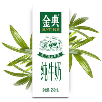 伊利 金典 纯牛奶250ml*12盒/箱（新年年货礼盒装）3.6g蛋白质 120mg原生高钙 早餐牛奶 华晨宇同款-好享购物官方商城