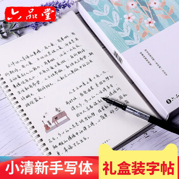 六品堂手写体字帖行楷练字成人大学生文艺小清新钢笔临摹本女生漂亮行书楷书字体练字本硬笔套装练字帖 个性手写体套装