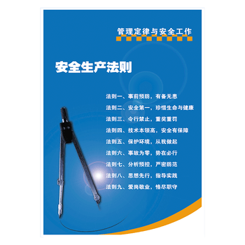 安全生产教育宣传画挂图安全知识海报车间安全生产常识墙贴画贴纸NKH NKH03 安全生产法则 60*40厘米 覆膜防水PP贴纸