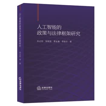 人工智能的政策与法律框架研究  孙占利 钟晓雯 蔡孟兼 李振宇著  法律出版社