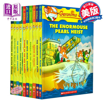 老鼠记者 51-60册 Geronimo Stilton 英文原版 儿童章节小说书彩色插图漫画 无袋
