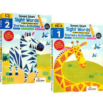 《Evan Moor Smart Start Sight Words 美国加州教辅 英语高频词 幼儿园 学龄前至二年级 PreK ...