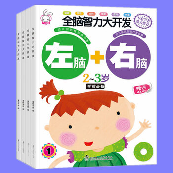 儿童左右脑智力训练全脑开发书 2-3-4岁幼儿早教启蒙益智书籍 两岁三岁四岁宝宝图书幼儿园小班启蒙书
