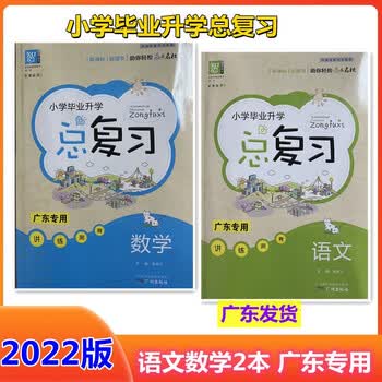 2022版 智慧教育 小学毕业升学总复习语文数学2本 广东专用 新题型 智慧备考