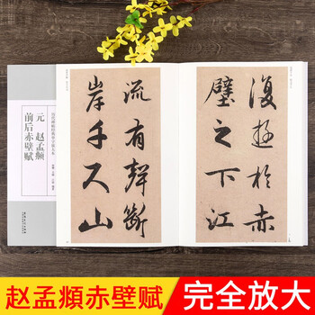 赵孟頫前后赤壁赋 全文放大版 元 历代碑帖单字放大本 简体旁注 赵体行书书法毛笔字帖 安徽美术出版社