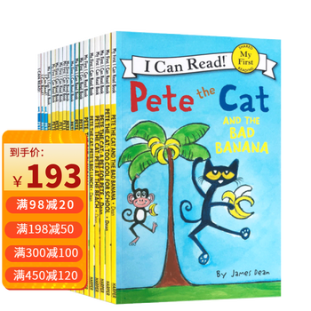 英文原版绘本 I Can Read My first Pete the Cat 皮特猫系列15本平装