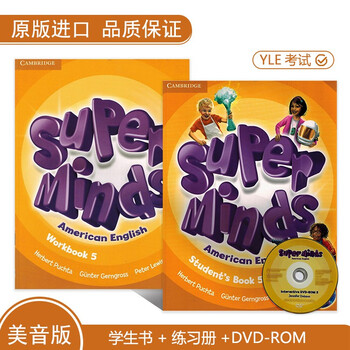 原版进口 剑桥大学出版社少儿美式发音英语教材American English Super Minds （美版） starter/1/2/3/4/5/6级学生书/练习册/套装 5级学生书+练习册+在线账